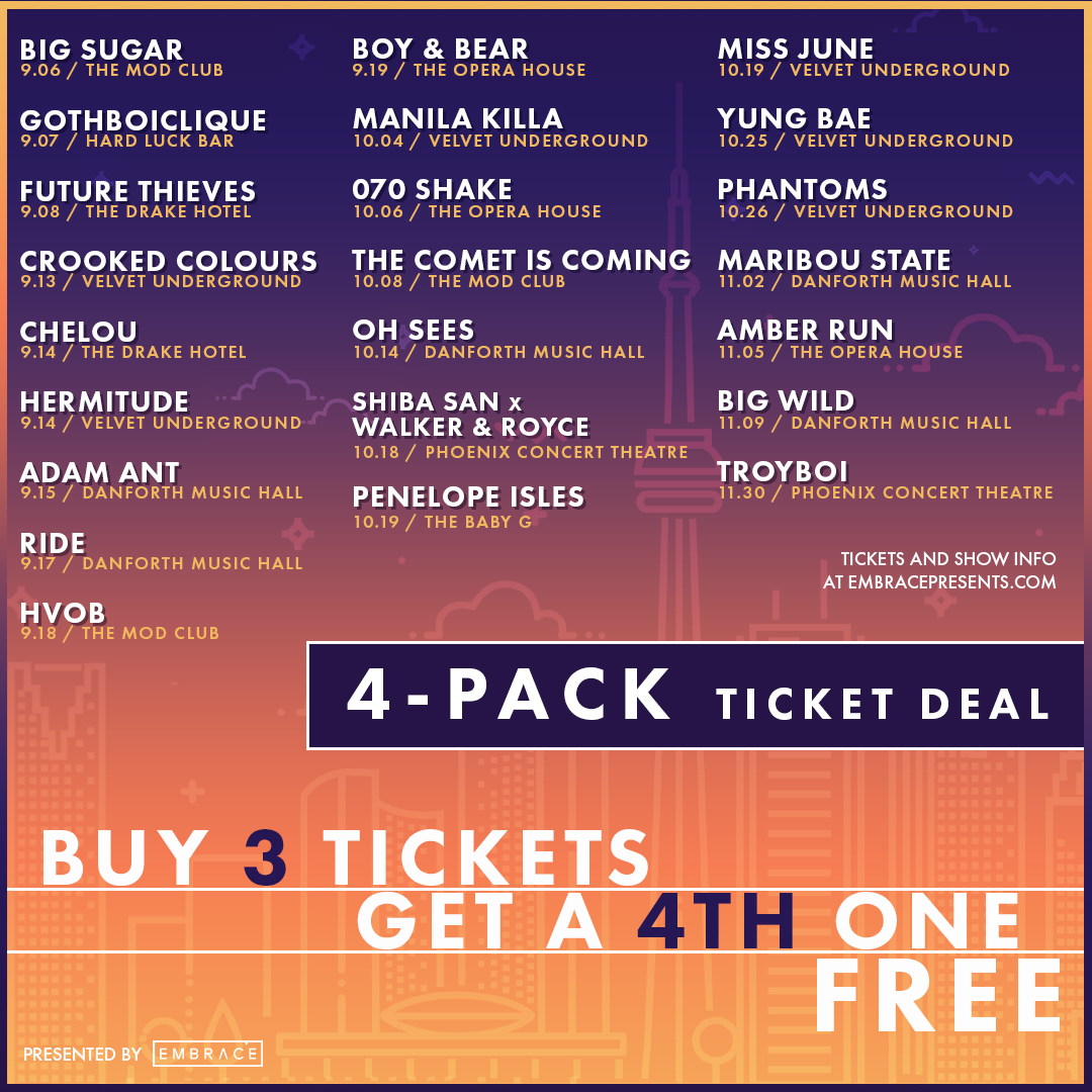 Summer 4-Pack Ticket Deal – Embrace Presents